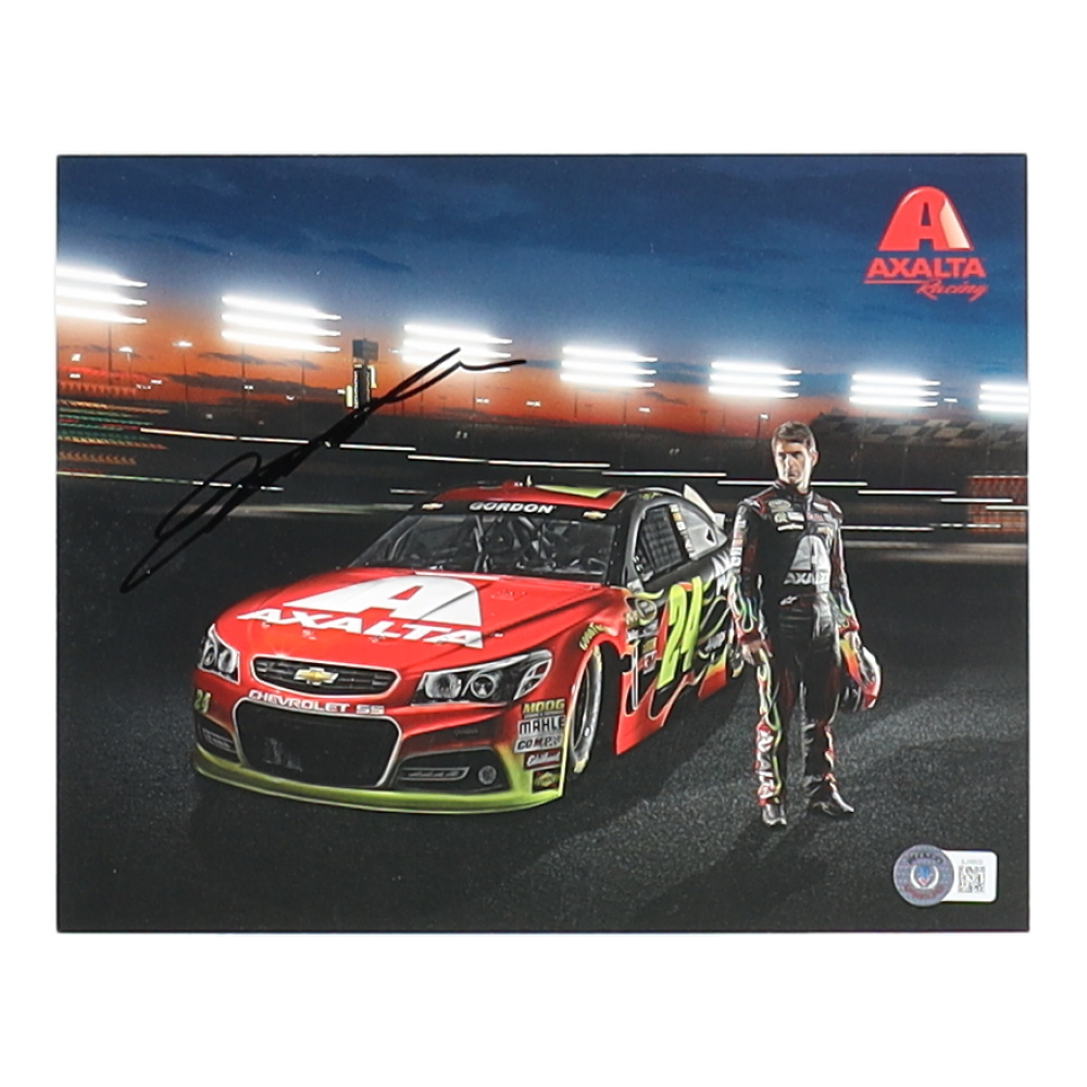 Jeff Gordon Signed NASCAR 8x10 Flyer (Beckett) | Pristine Auction
