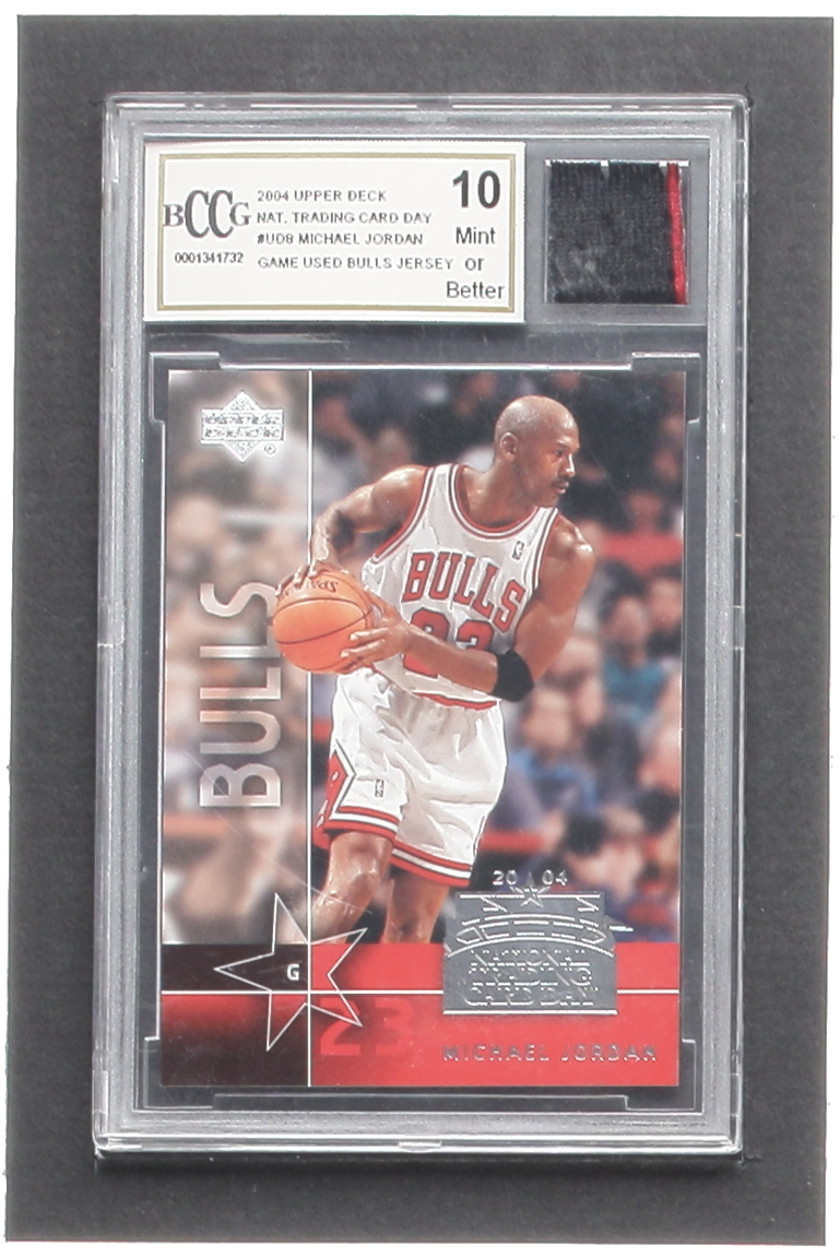 Michael Jordan 2004 National Trading Card Day #UD8 with Game Used ...
