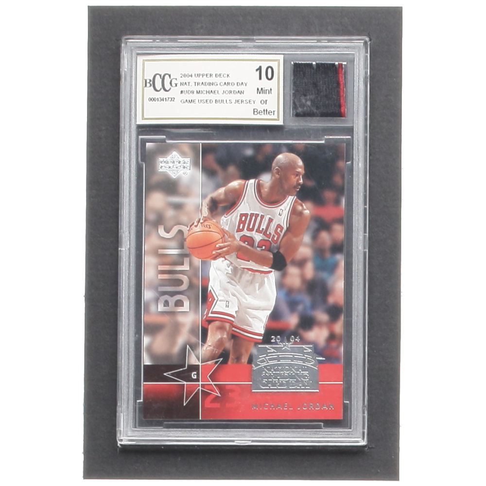 Michael Jordan 2004 National Trading Card Day #UD8 with Game Used ...