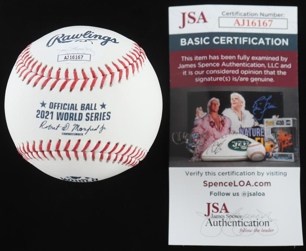 Ronald Acuna Jr. Signed 2021 World Series Logo Baseball (JSA ...