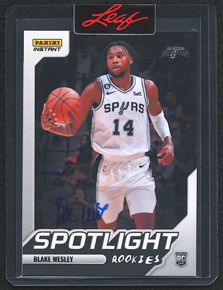 Blake Wesley Signed 2022-23 Panini Instant Spotlight #RS25 RC (Leaf ...