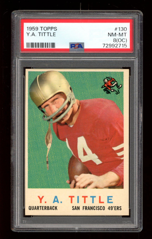Y.A Tittle 1959 Topps #130 (PSA 8) (OC) | Pristine Auction
