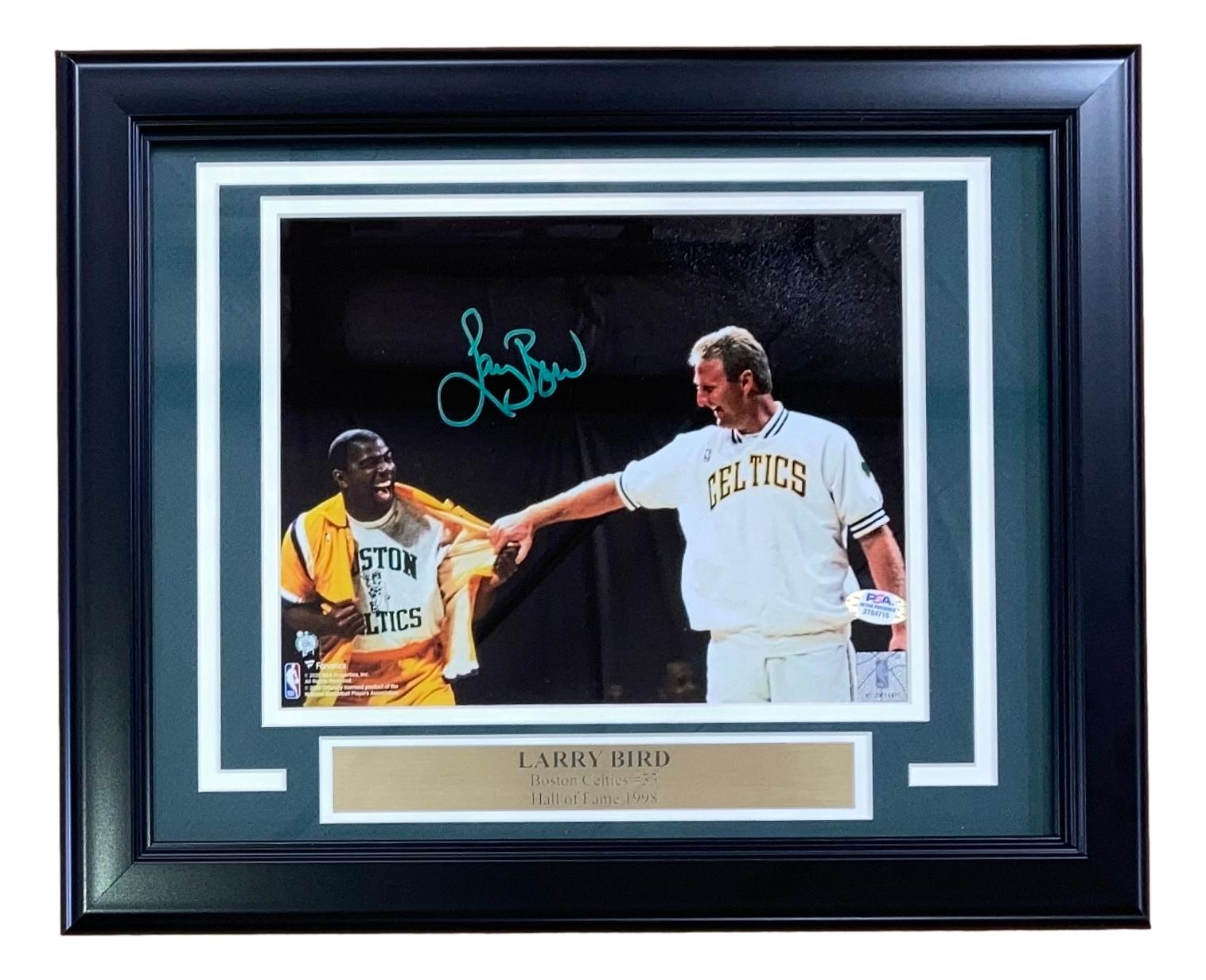 Larry Bird Signed Celtics Custom Framed Photo (PSA) | Pristine Auction