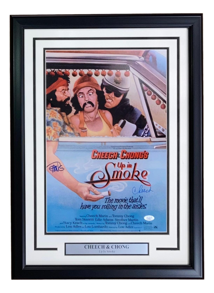 Cheech & Chong Signed "Up in Smoke" Custom Framed Poster (JSA ...