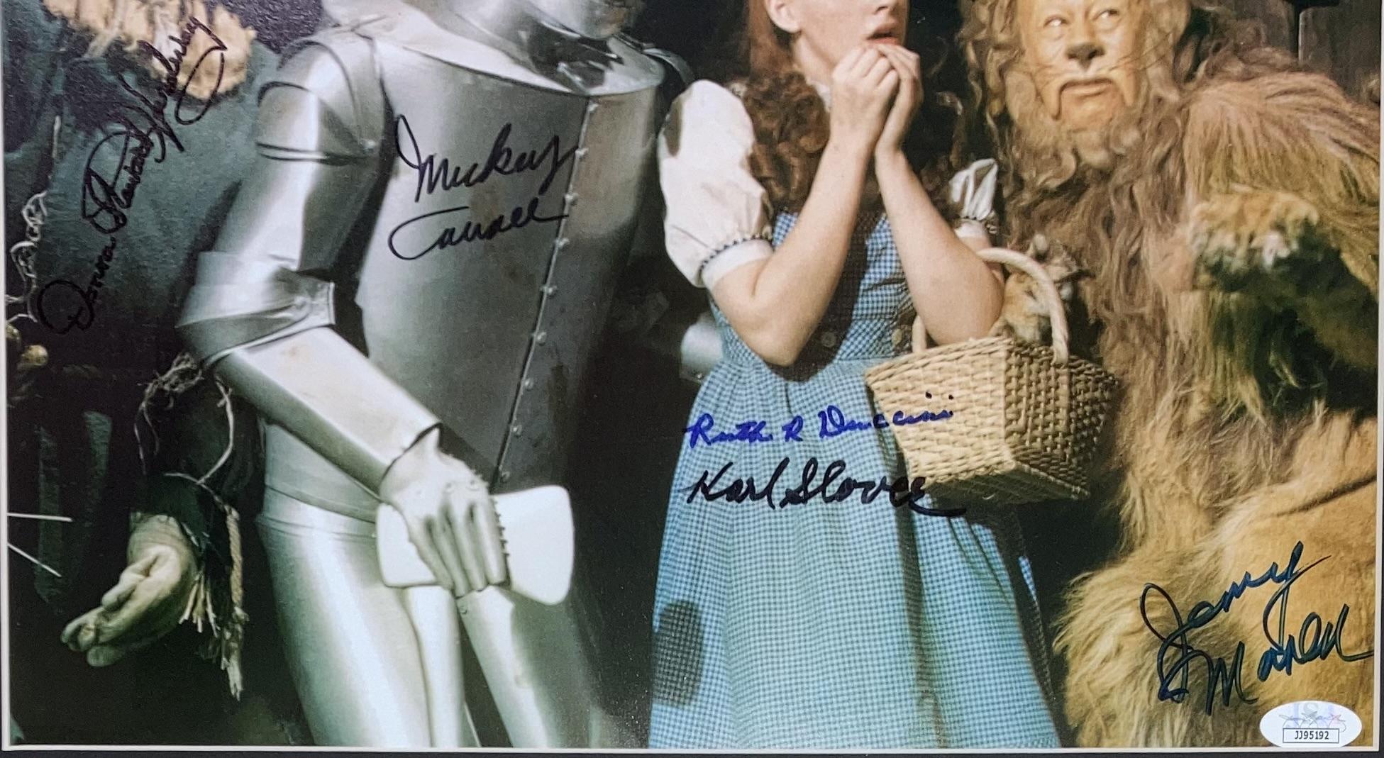 "The Wizard Of Oz" Custom Framed Photo Signed By (5) with Donna Stewart ...