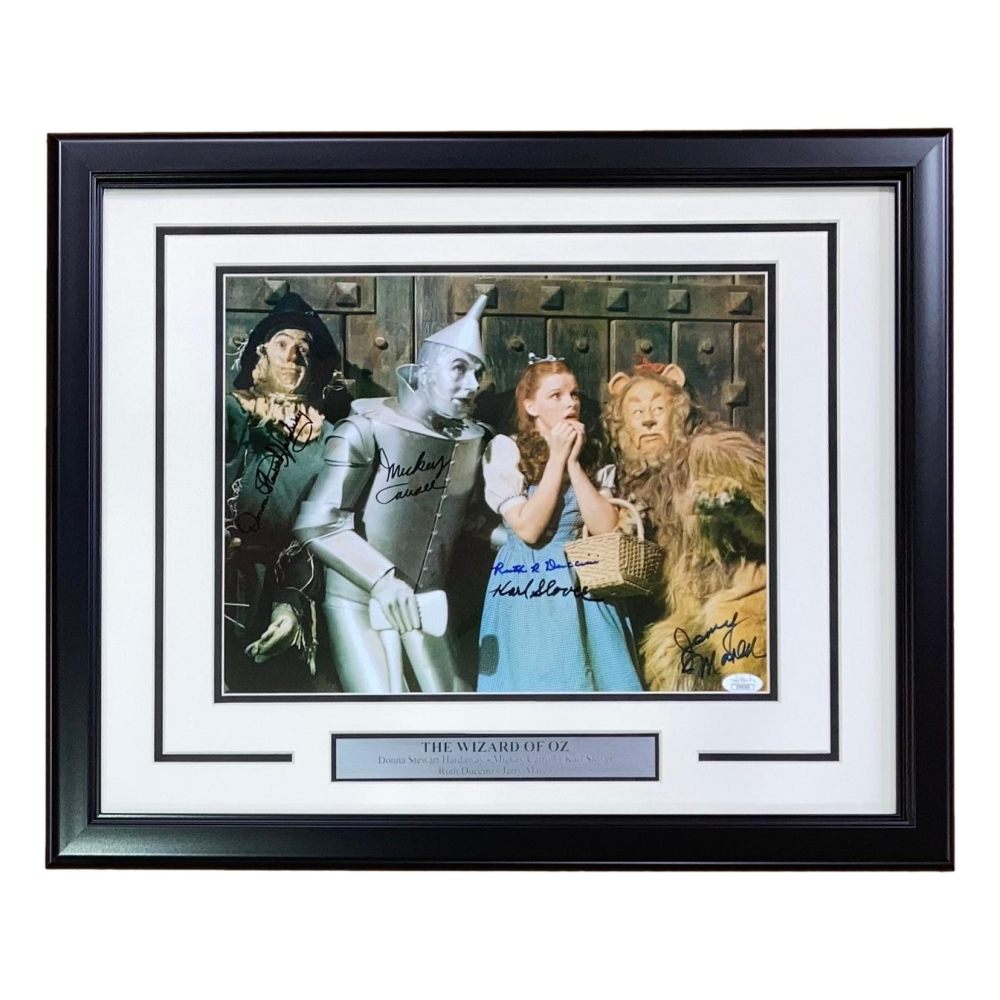 "The Wizard Of Oz" Custom Framed Photo Signed By (5) with Donna Stewart ...