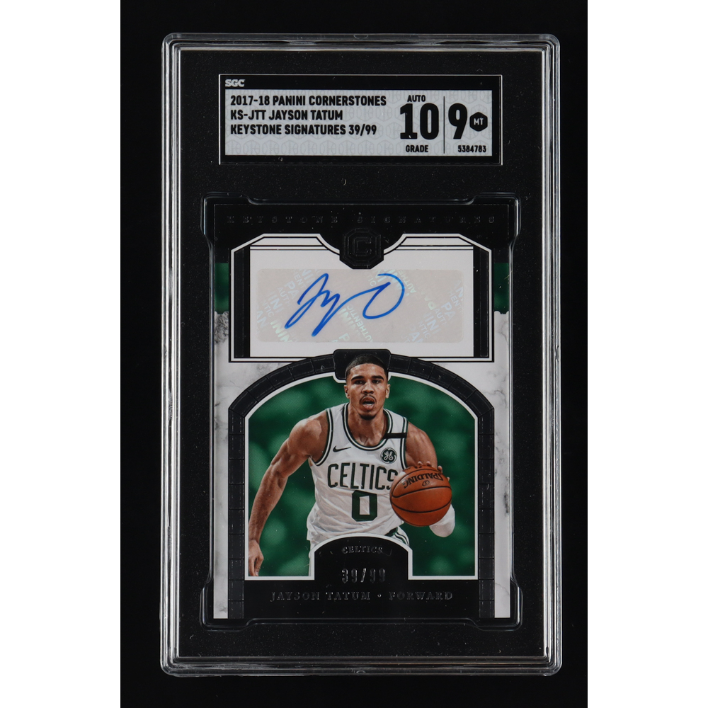Jayson Tatum 2017-18 Panini Cornerstones Keystone Signatures #29 RC #39 ...