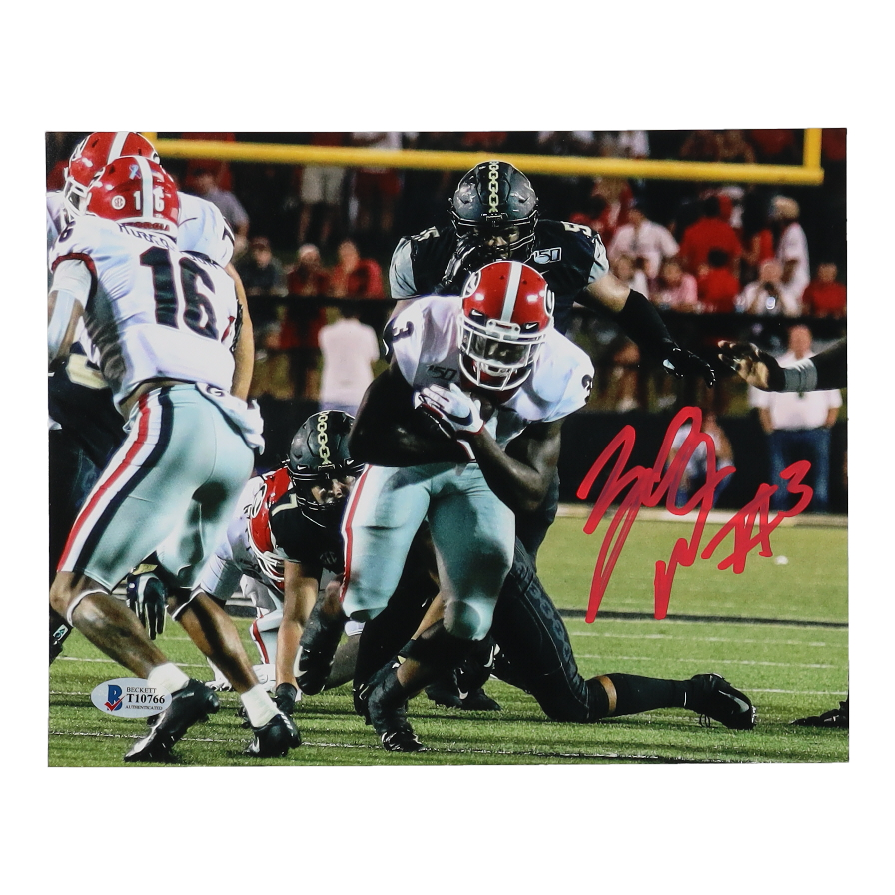 Zamir White Signed Georgia Bulldogs 8x10 Photo (Beckett) | Pristine Auction