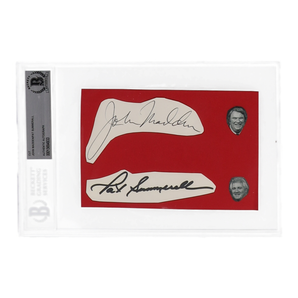 John Madden & Pat Summerall Signed Cut Collage (BGS) | Pristine Auction