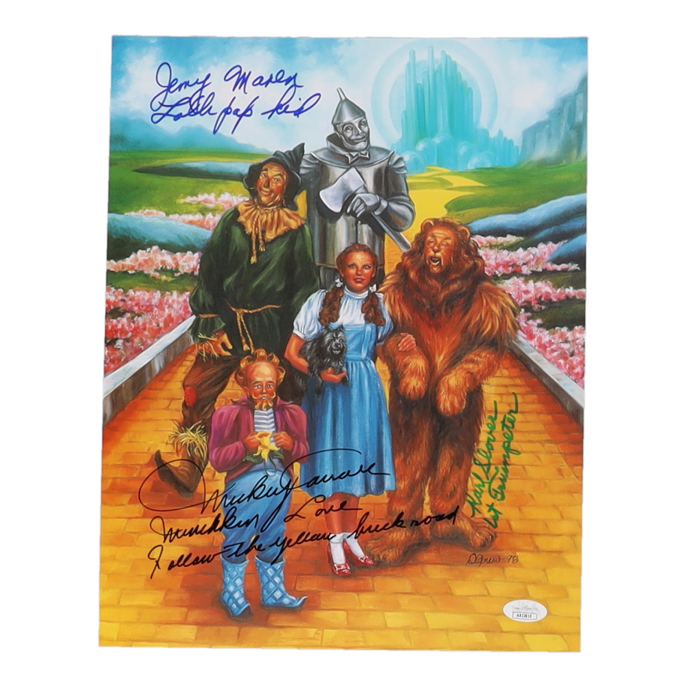 Mickey Carroll, Jerry Maren & Karl Slover Signed "The Wizard of Oz ...