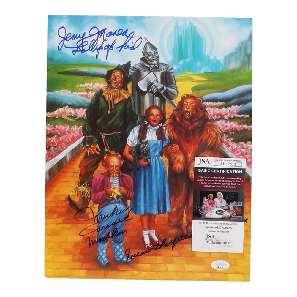Mickey Carroll, Jerry Maren & Karl Slover Signed "The Wizard of Oz ...