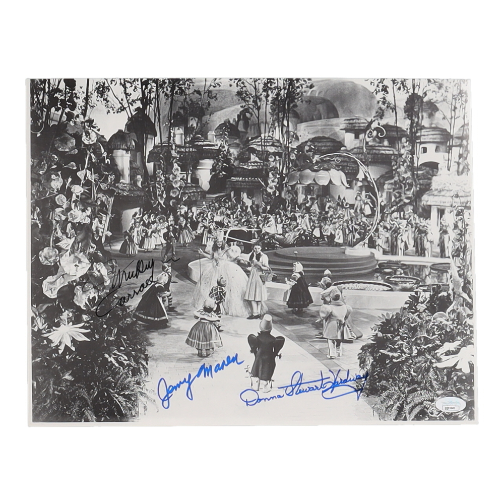 Mickey Carroll, Jerry Maren & Donna Stewart-Hardway Signed "The Wizard ...