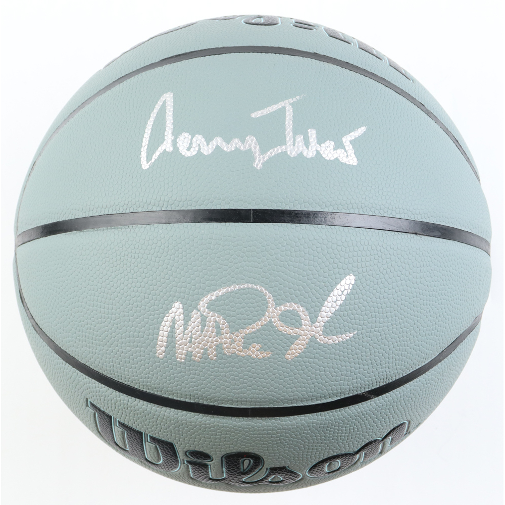 Jerry West & Magic Johnson Signed NBA Basketball Forge Edition (Beckett ...