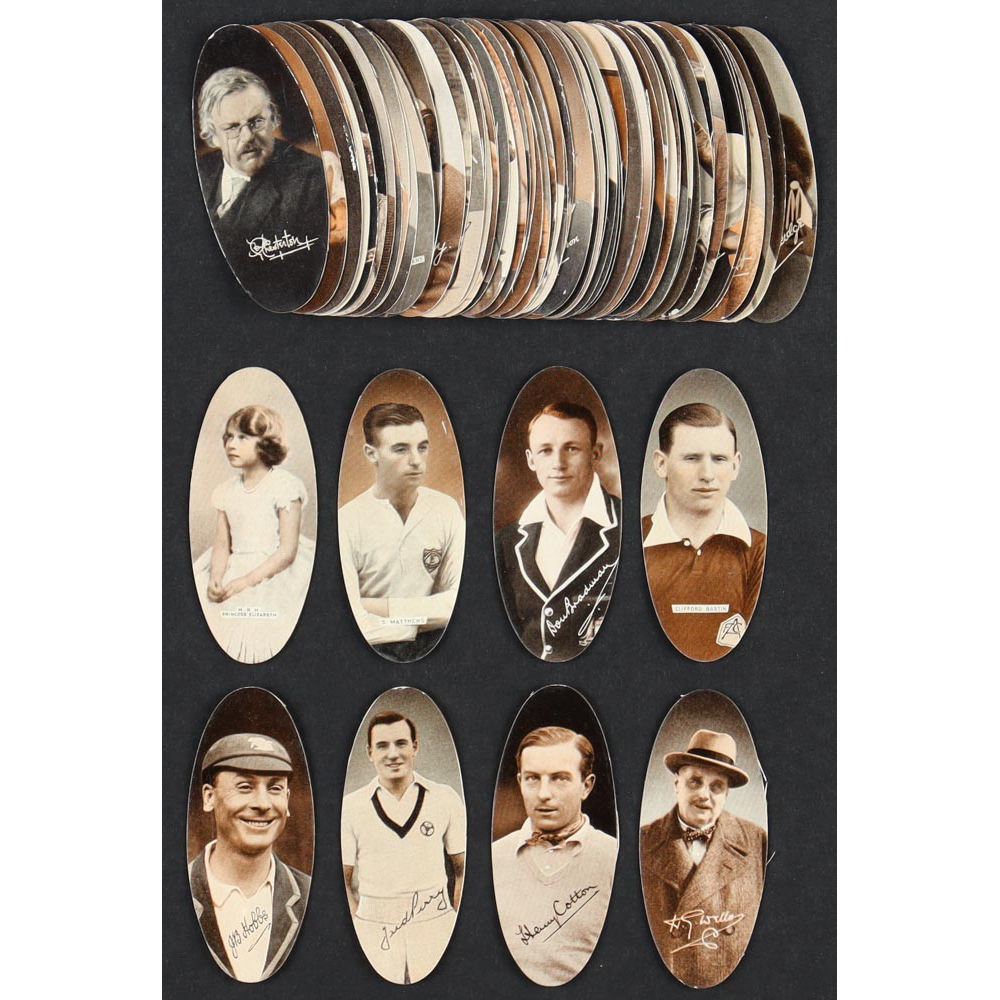 1935 Carreras Popular Personalities Complete Set of (72) Cards with ...