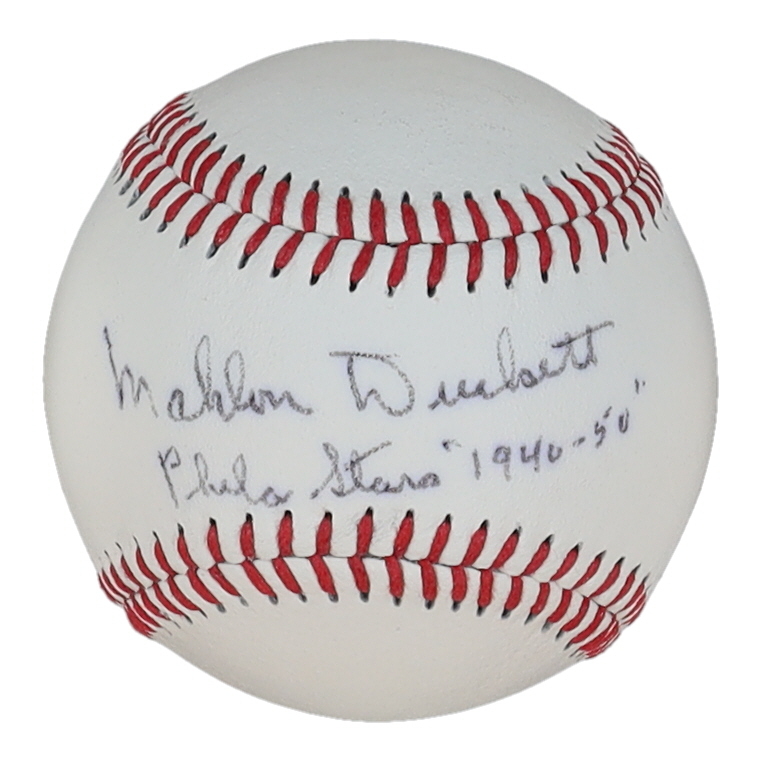 Mahlon Duckett Signed OL Baseball Inscribed "Philadelphia Stars 1940-50 ...