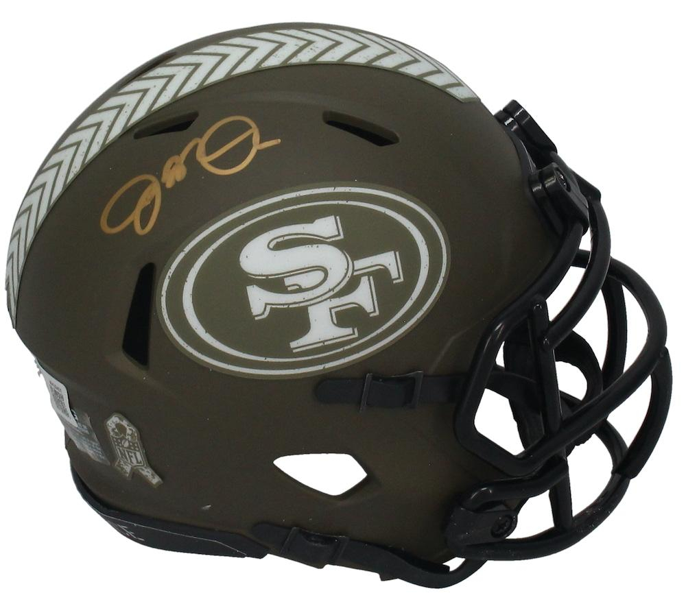 Joe Montana & Jerry Rice Signed 49ers Mini Speed Salute to Service Mini ...