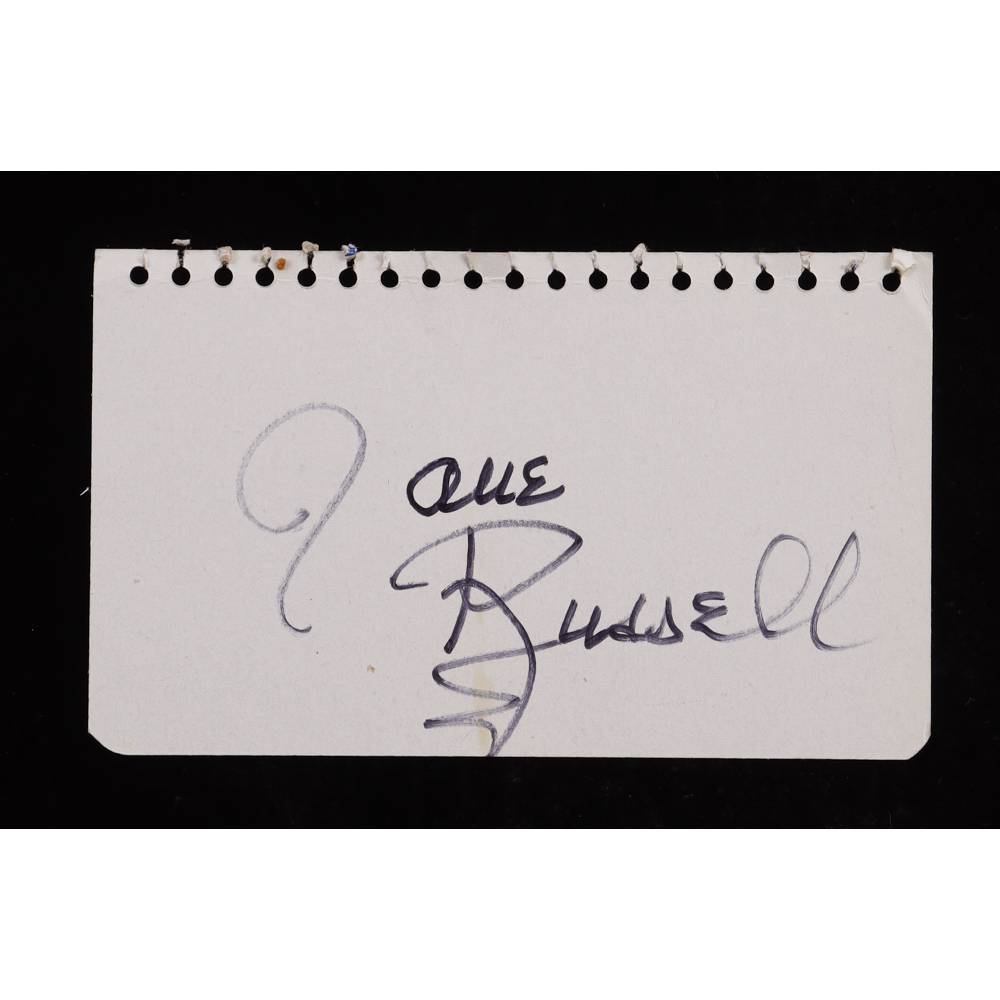 Jane Russell Signed 3x5 Cut (Beckett) | Pristine Auction
