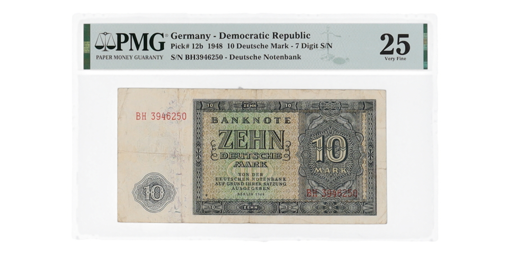 1948 Germany - Democratic Republic - $10 Ten Deutsche Mark Banknote ...