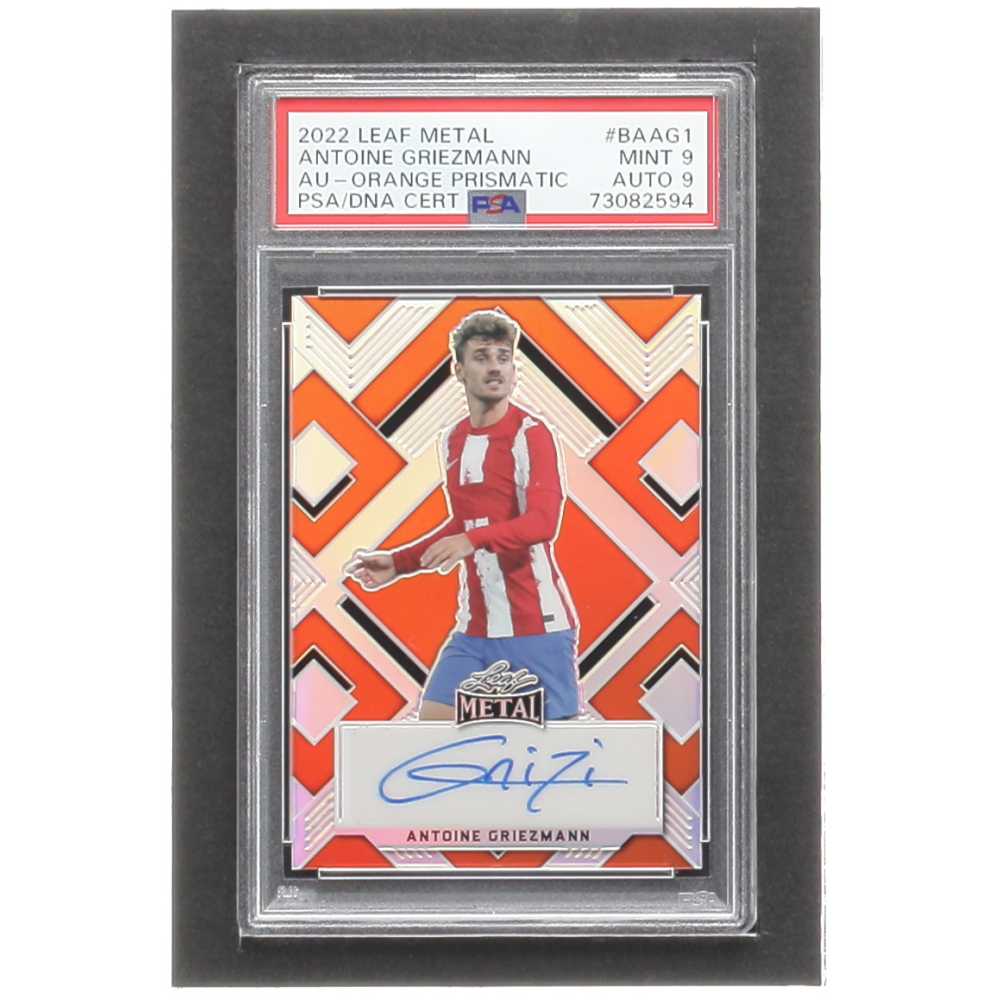 Antoine Griezmann 2022 Leaf Metal Prismatic Orange #BAAG1 #5/8 (PSA 9 ...