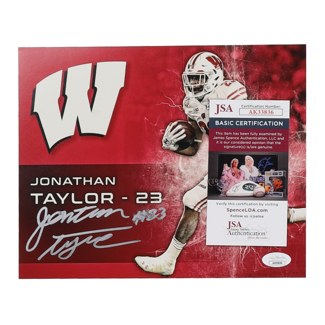 Jonathan Taylor Signed Wisconsin Badgers 8x10 Photo (JSA) | Pristine ...