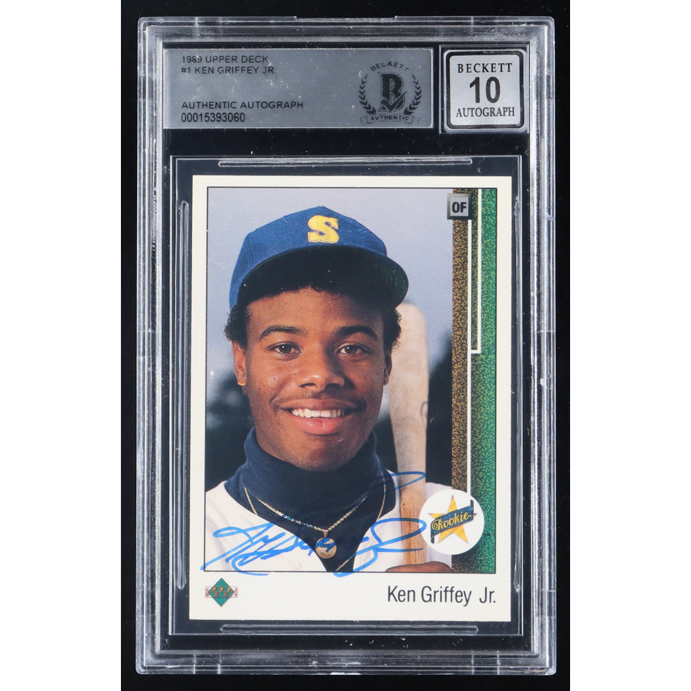 Ken Griffey Jr. Signed 1989 Upper Deck #1 RC (BGS | Autograph Graded 10 ...