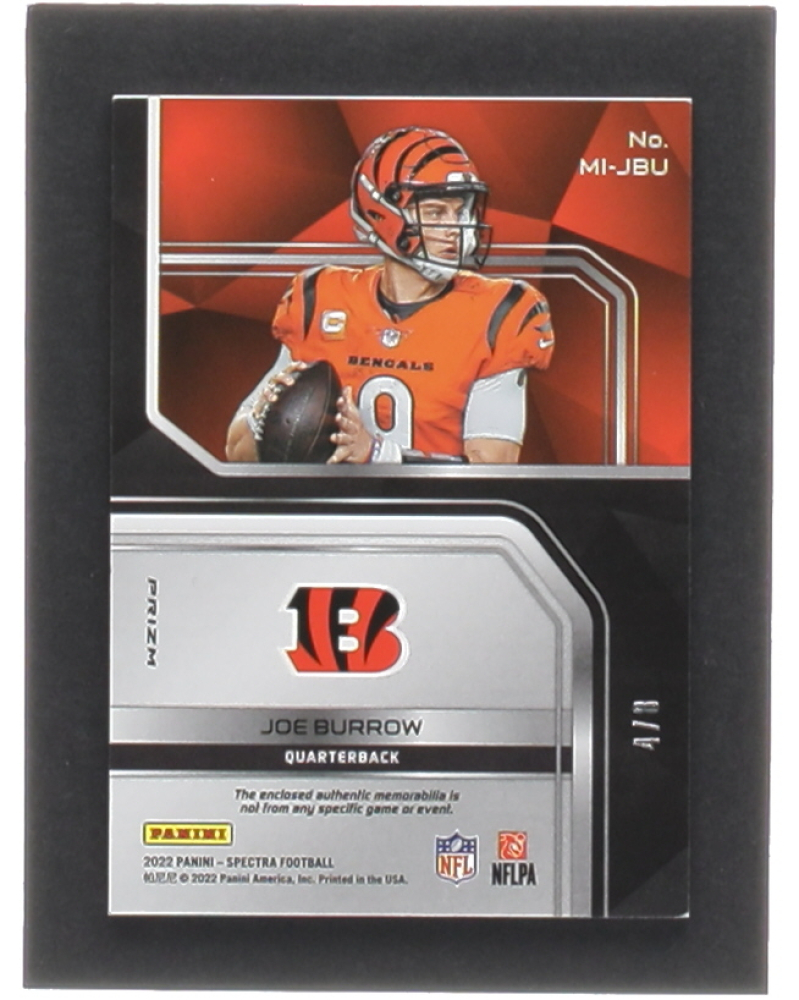Joe Burrow 2022 Panini Spectra Max Impact Materials Neon Splatter #37 ...