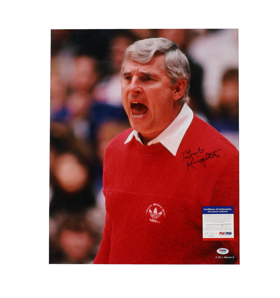 Bob Knight Signed Indiana Hoosiers 16x20 Photo (PSA) | Pristine Auction