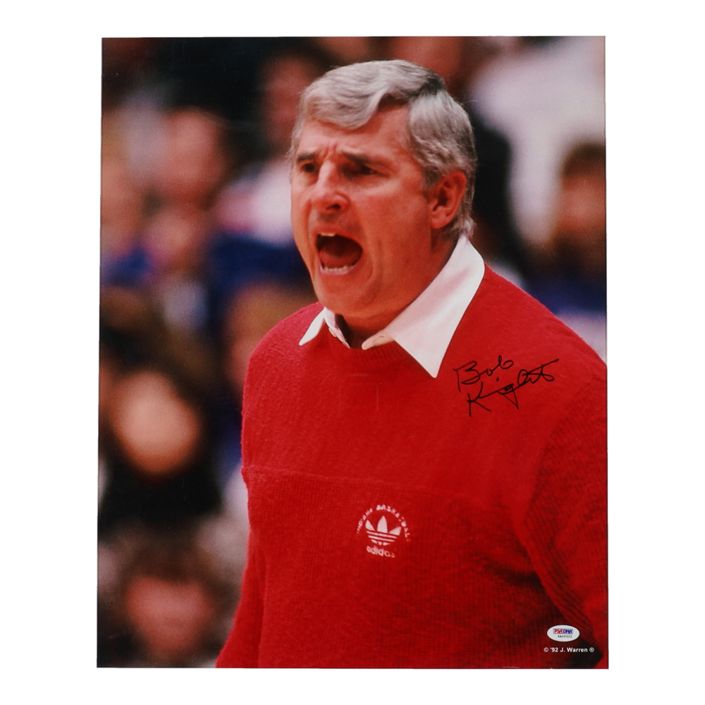 Bob Knight Signed Indiana Hoosiers 16x20 Photo (PSA) | Pristine Auction