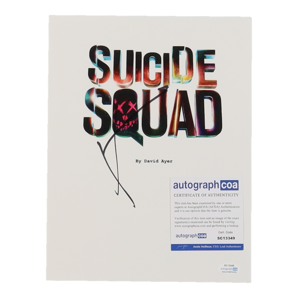 Jared Leto Signed "Suicide Squad" Script Cover 8x10 Photo (ACOA ...