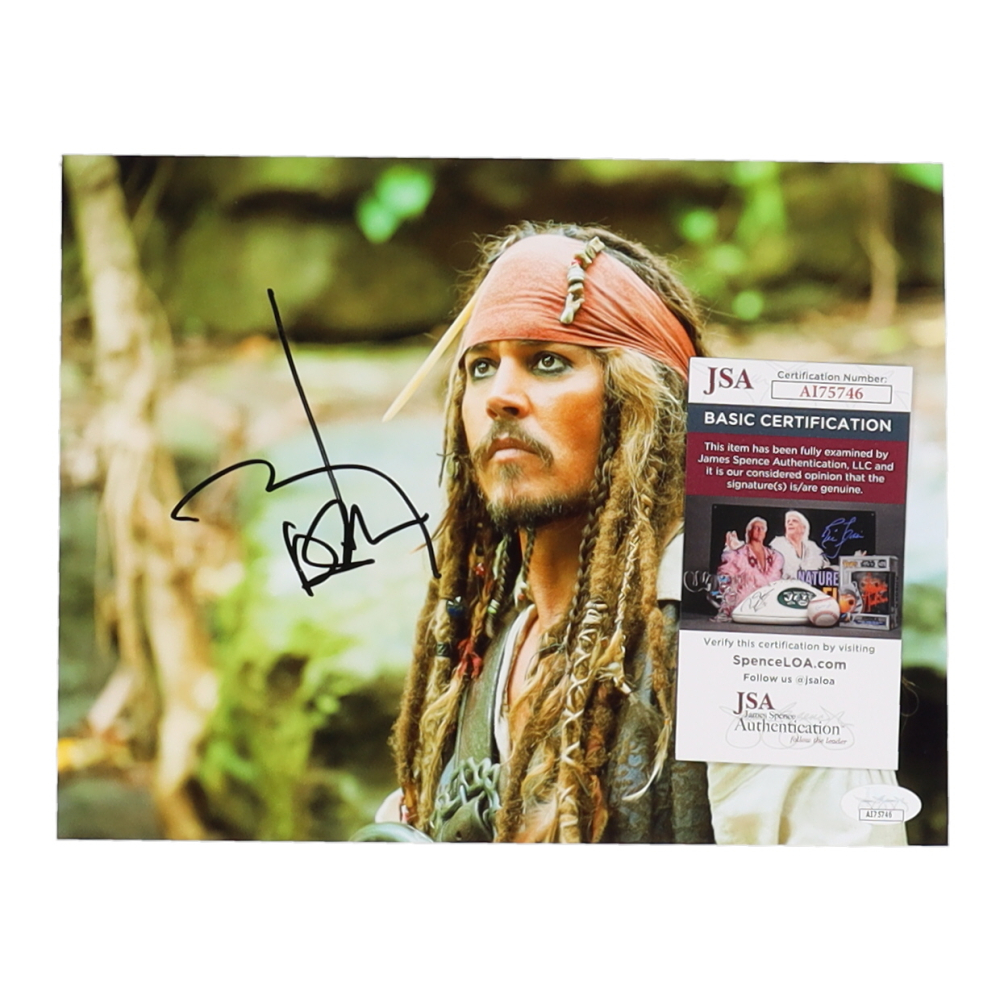 Johnny Depp Signed "Pirates of the Caribbean" 8x10 Photo (JSA ...