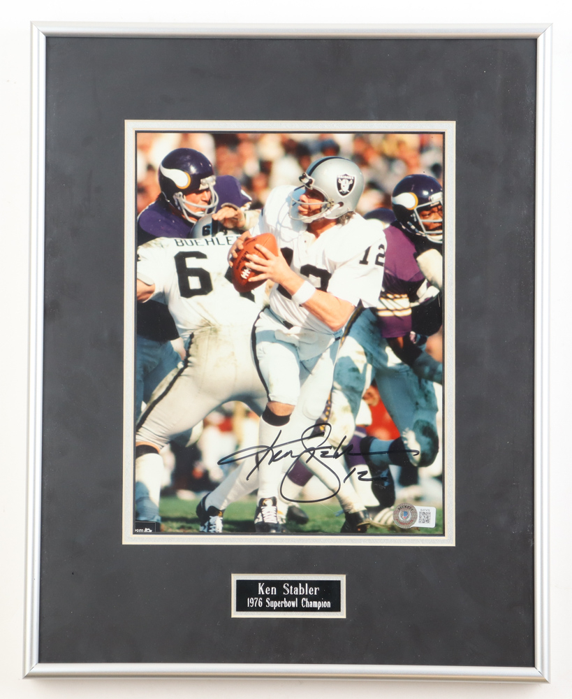 Ken Stabler Signed Raiders Custom Framed Photo (Beckett) | Pristine Auction