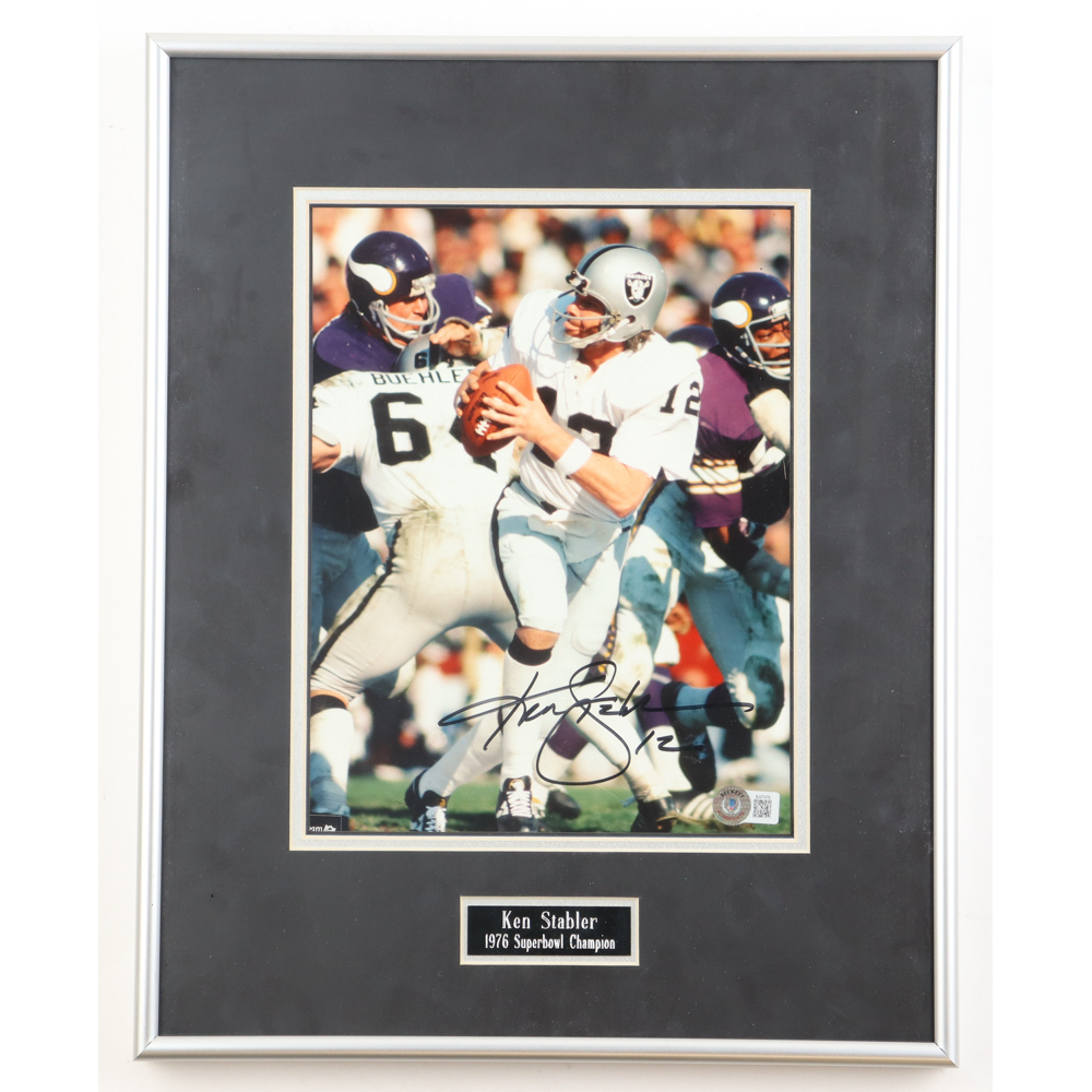 Ken Stabler Signed Raiders Custom Framed Photo (Beckett) | Pristine Auction
