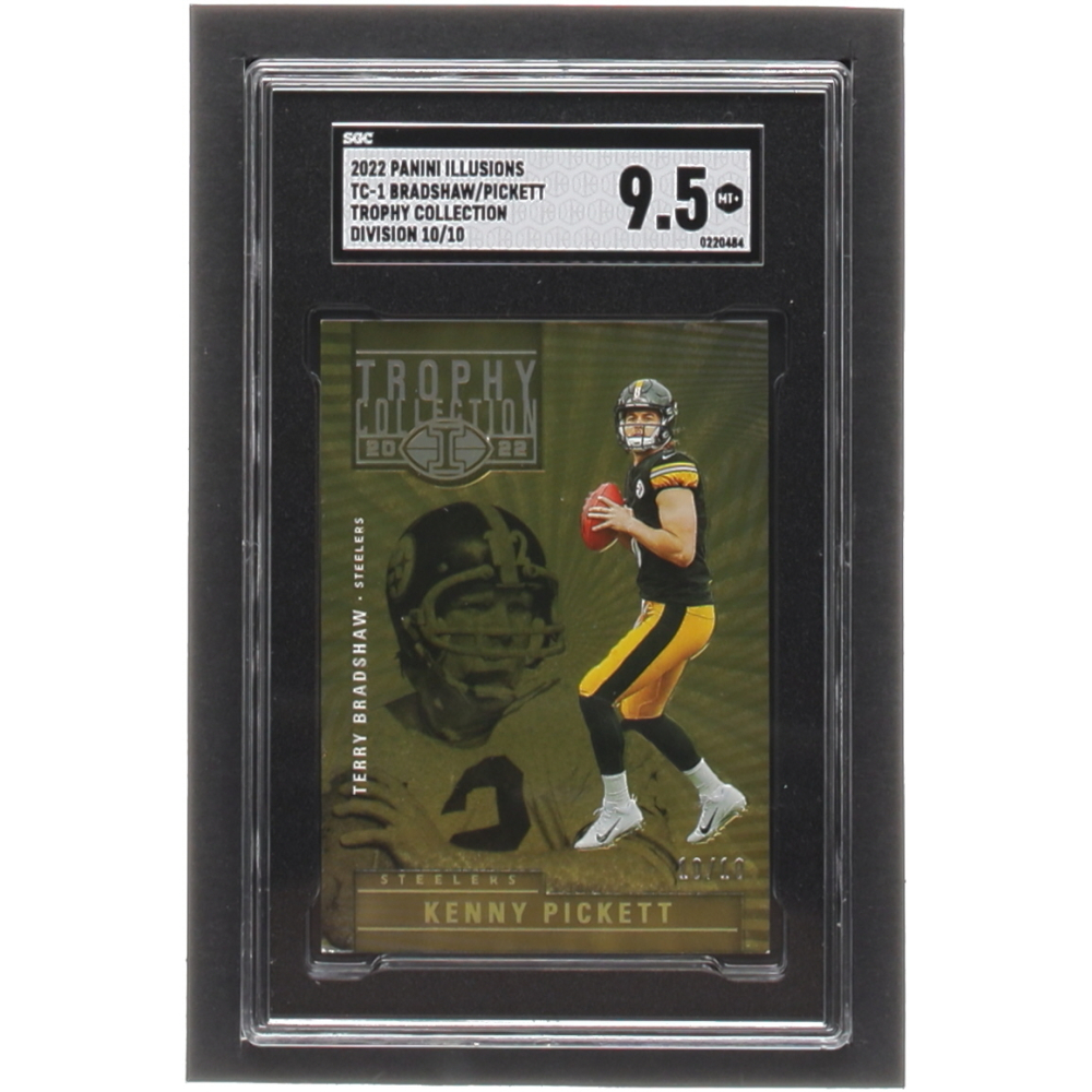 Terry Bradshaw / Kenny Pickett 2022 Panini Illusions Trophy Collection ...