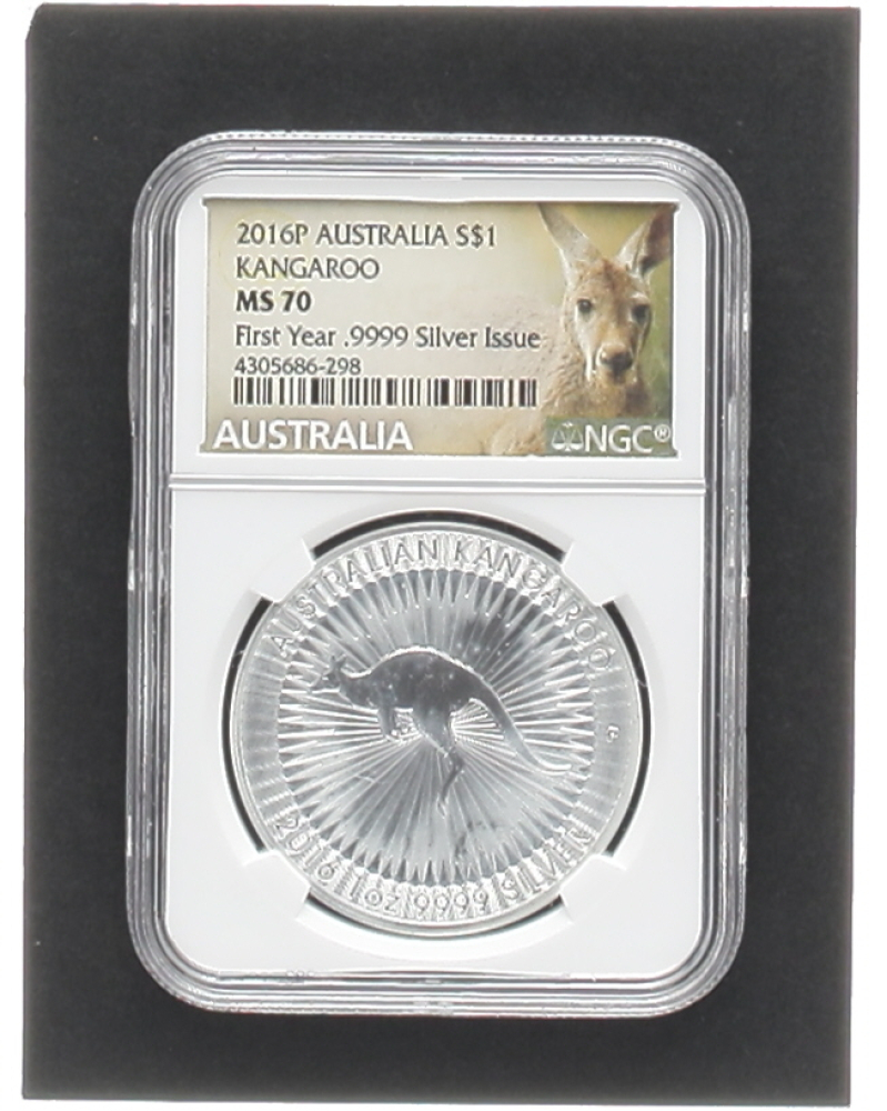 2016-P Australia Silver One Dollar Kangaroo - First Year .9999 Silver ...