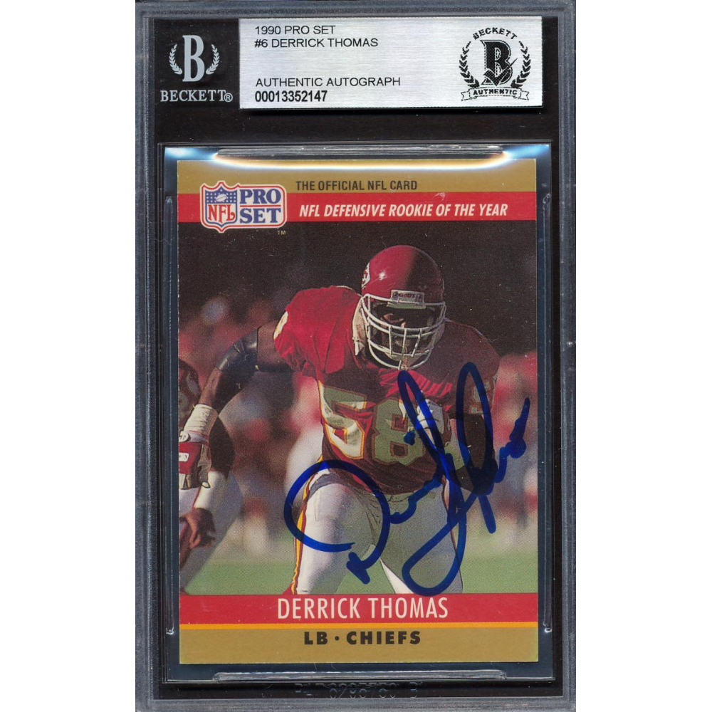 Derrick Thomas Signed 1990 Pro Set #6 (BGS) | Pristine Auction