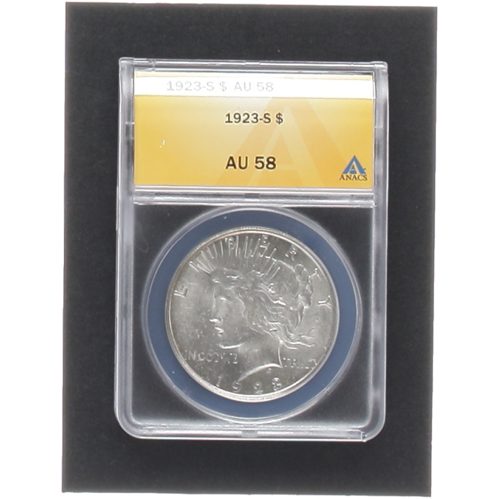 1923-S Peace Silver Dollar (ANACS AU58) | Pristine Auction