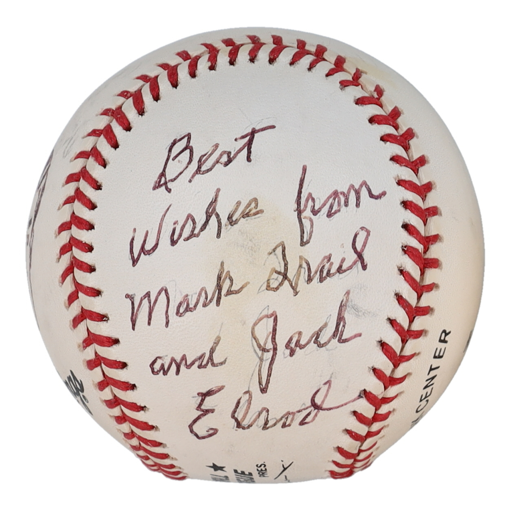 Jack Elrod Signed ONL Baseball Inscribed "Best Wishes From Mark Trail ...
