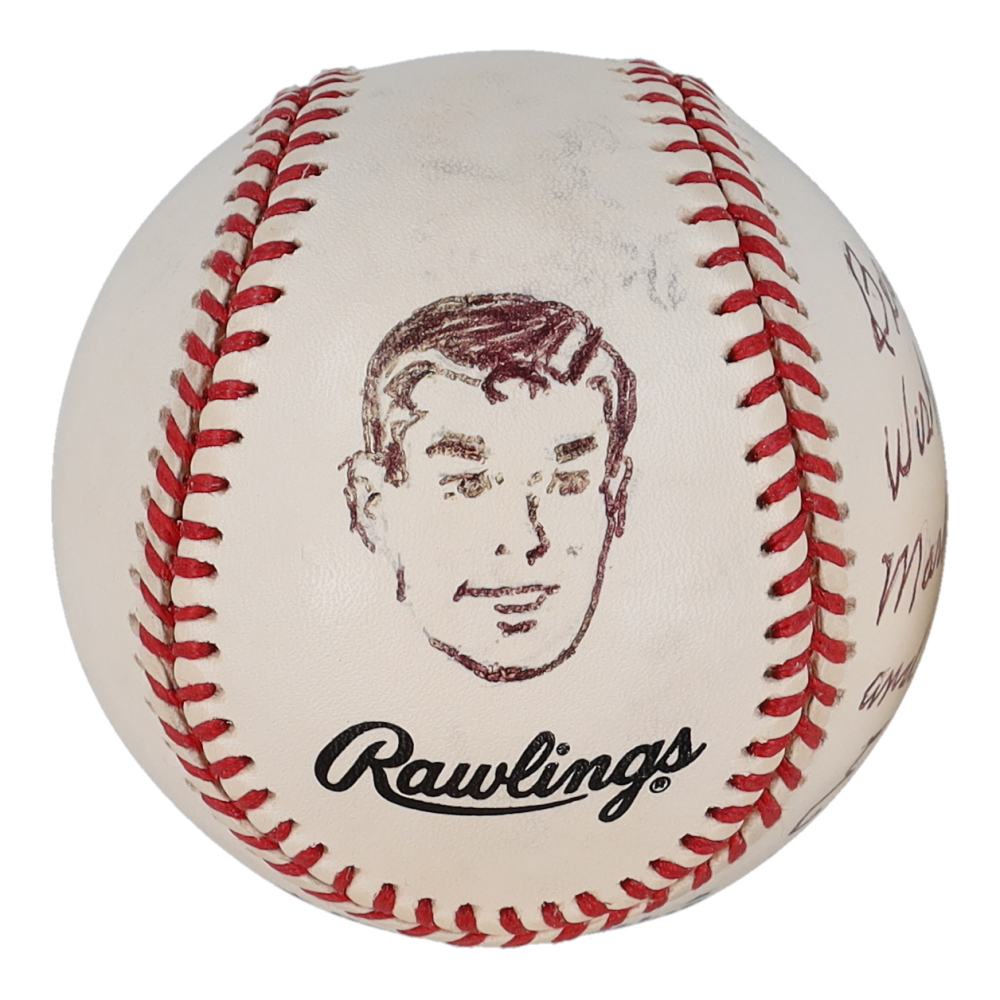 Jack Elrod Signed ONL Baseball Inscribed "Best Wishes From Mark Trail ...