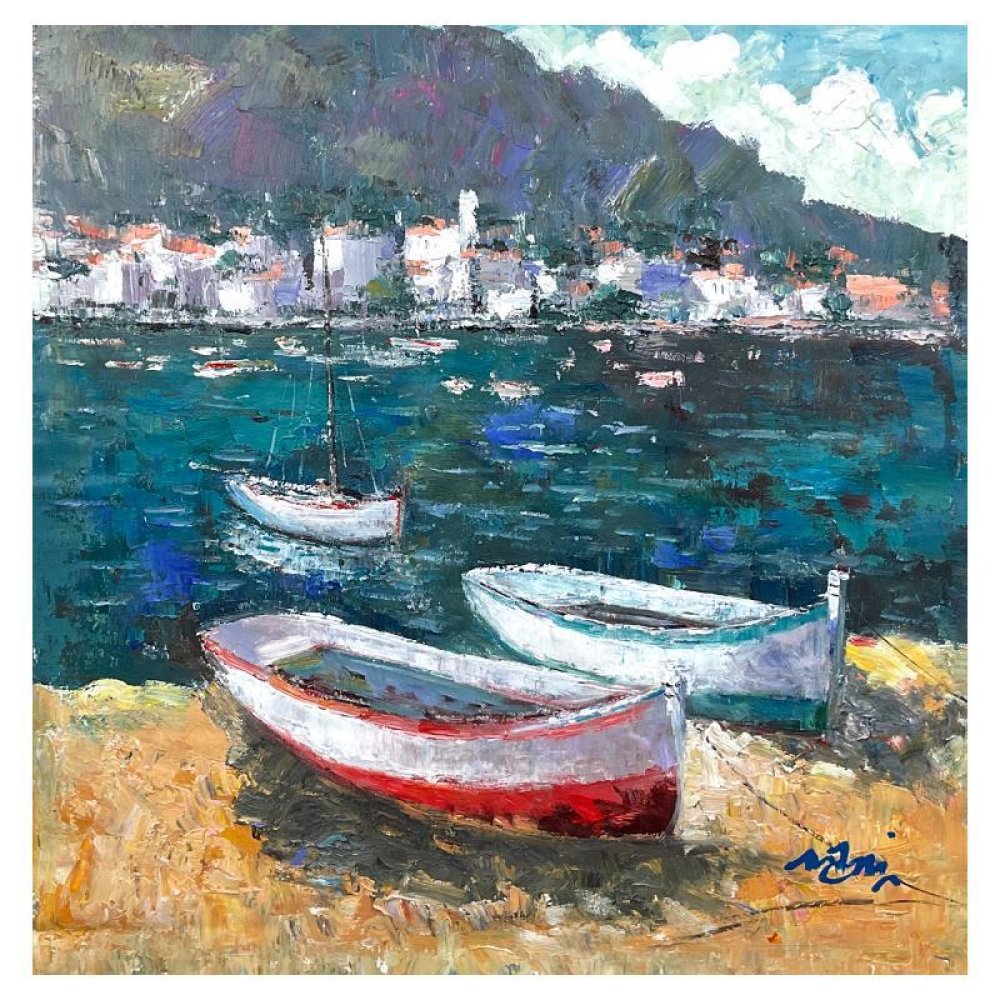 Mani Signed 30x30 Original Oil Painting on Canvas (PA) | Pristine Auction