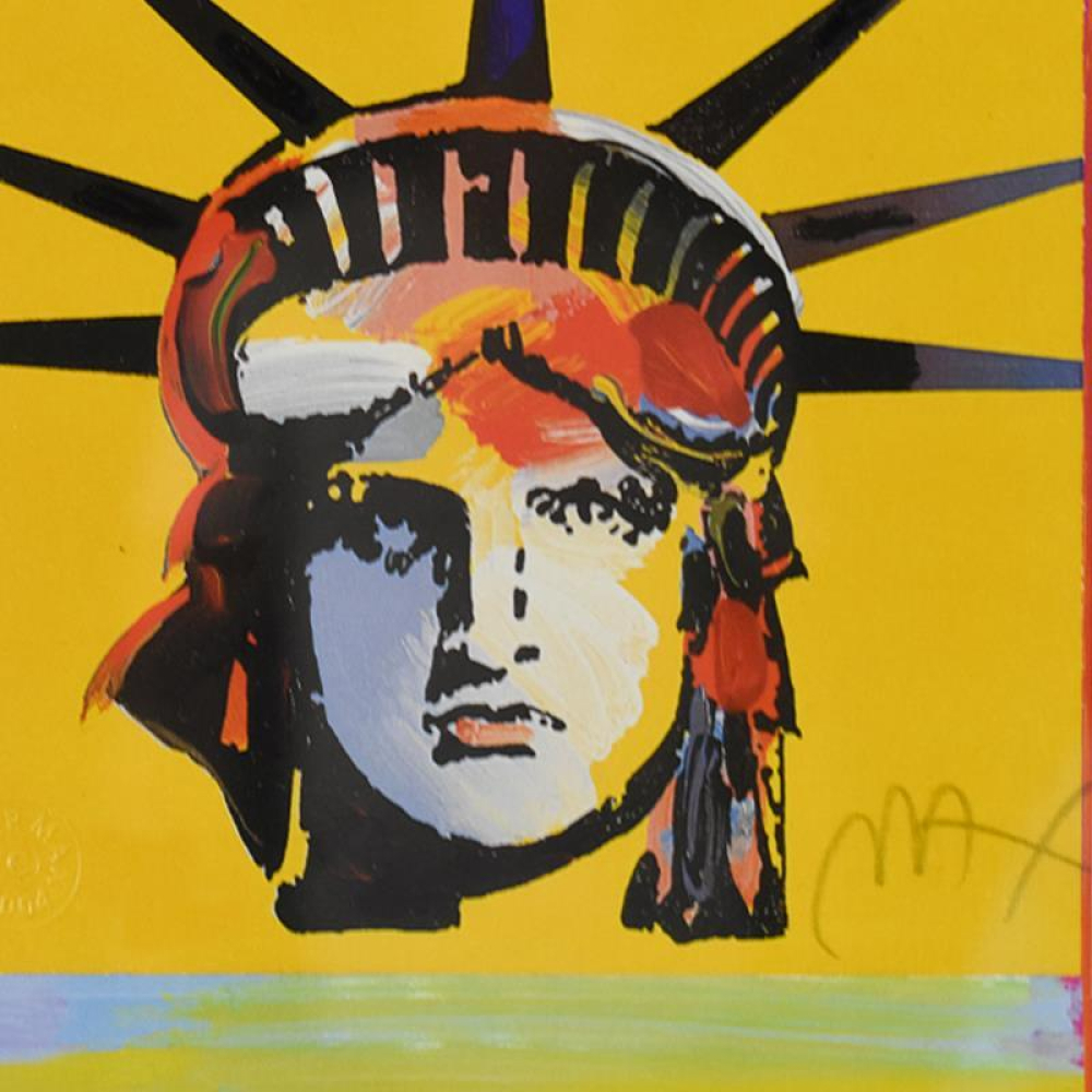 Peter Max Signed "Liberty Head" Custom Framed LE Lithograph (PA ...