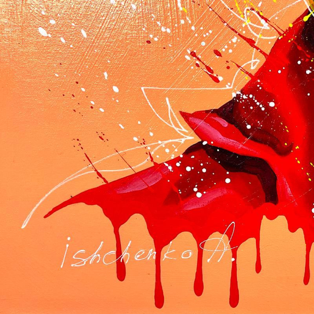 Alexander Ishchenko Signed "Jimi Hendrix" 36x36 Original Acrylic ...