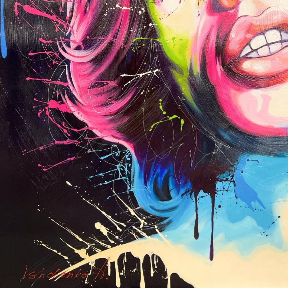 Alexander Ishchenko Signed "Mick Jagger" 36x36 Original Acrylic ...