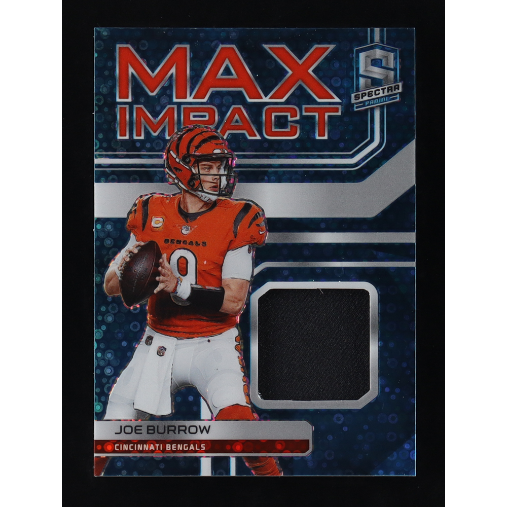Joe Burrow 2022 Panini Spectra Max Impact Materials Neon Blue #37 #52/ ...