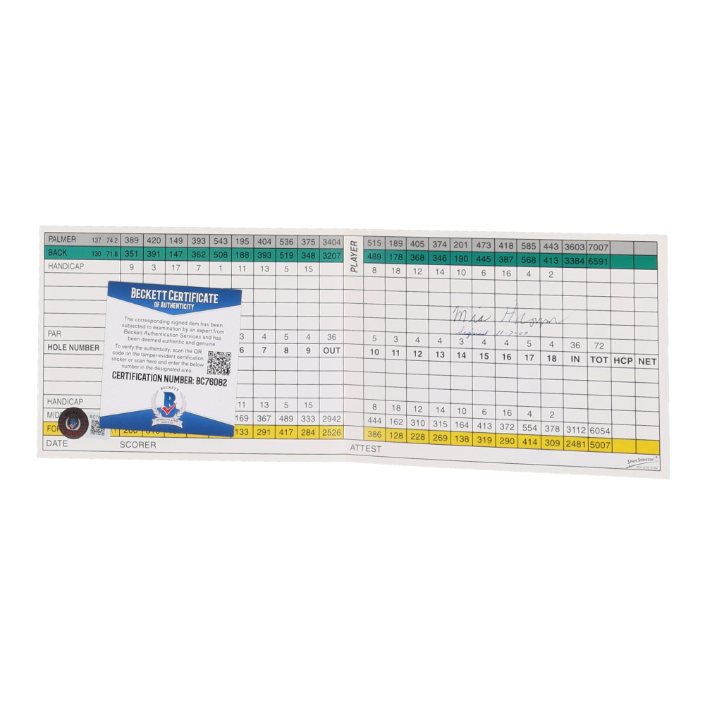 Mia Hamm Signed Golf Scorecard (Beckett) | Pristine Auction