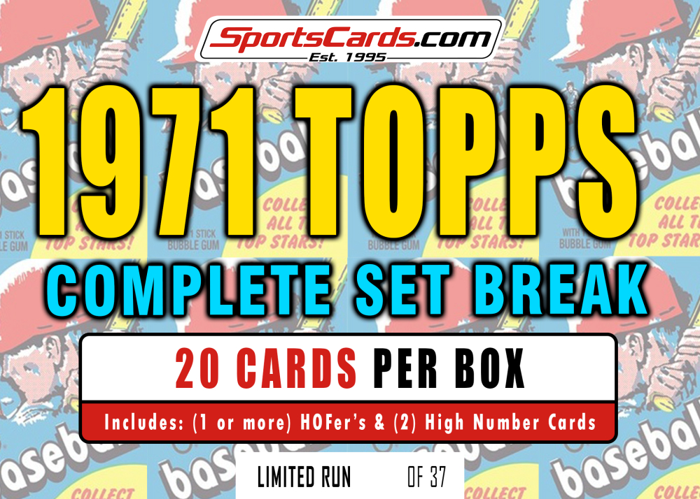 1971 TOPPS BASEBALL COMPLETE SET BREAK - 20 CARDS PER BOX! | Pristine ...