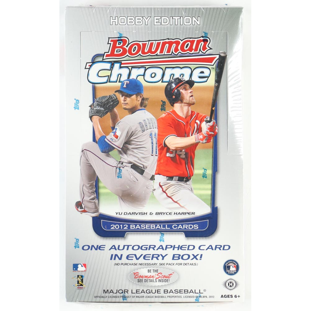 2012 Bowman Chrome Baseball Hobby Box of (18) Packs | Pristine Auction
