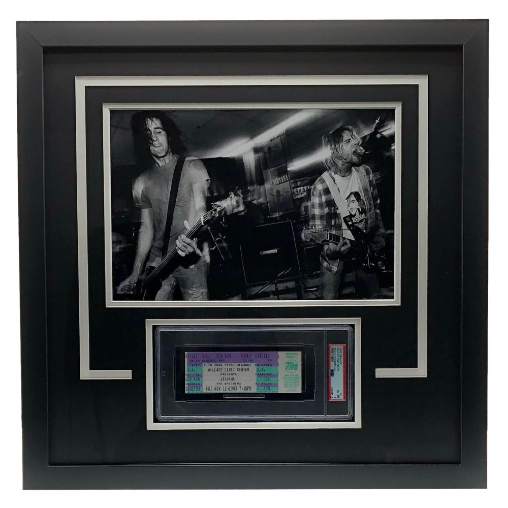 Nirvana Framed November 1993 Wallace Full Concert Ticket (PSA NM-MT 8 ...