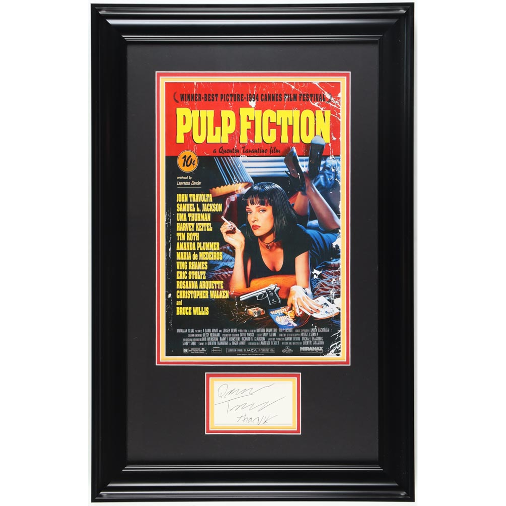Quentin Tarantino Signed "Pulp Fiction" Custom Framed Cut Display ...