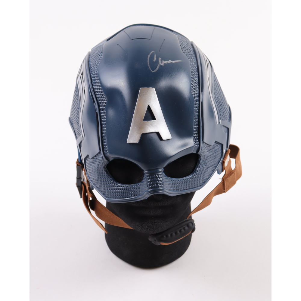 Chris Evans Signed "Captain America" Full-Size Helmet (SWAU) | Pristine ...