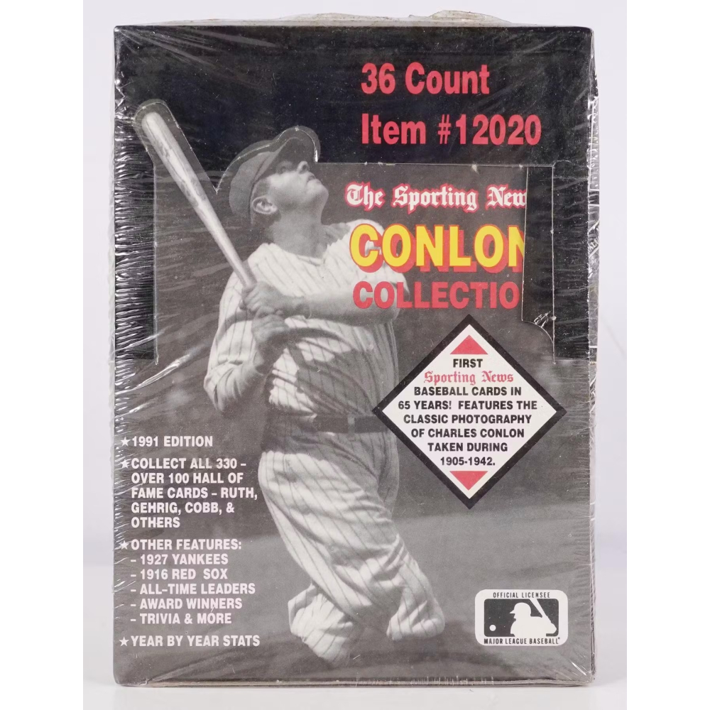 1991 Conlon Collection Baseball Wax Box with (36) Packs | Pristine Auction